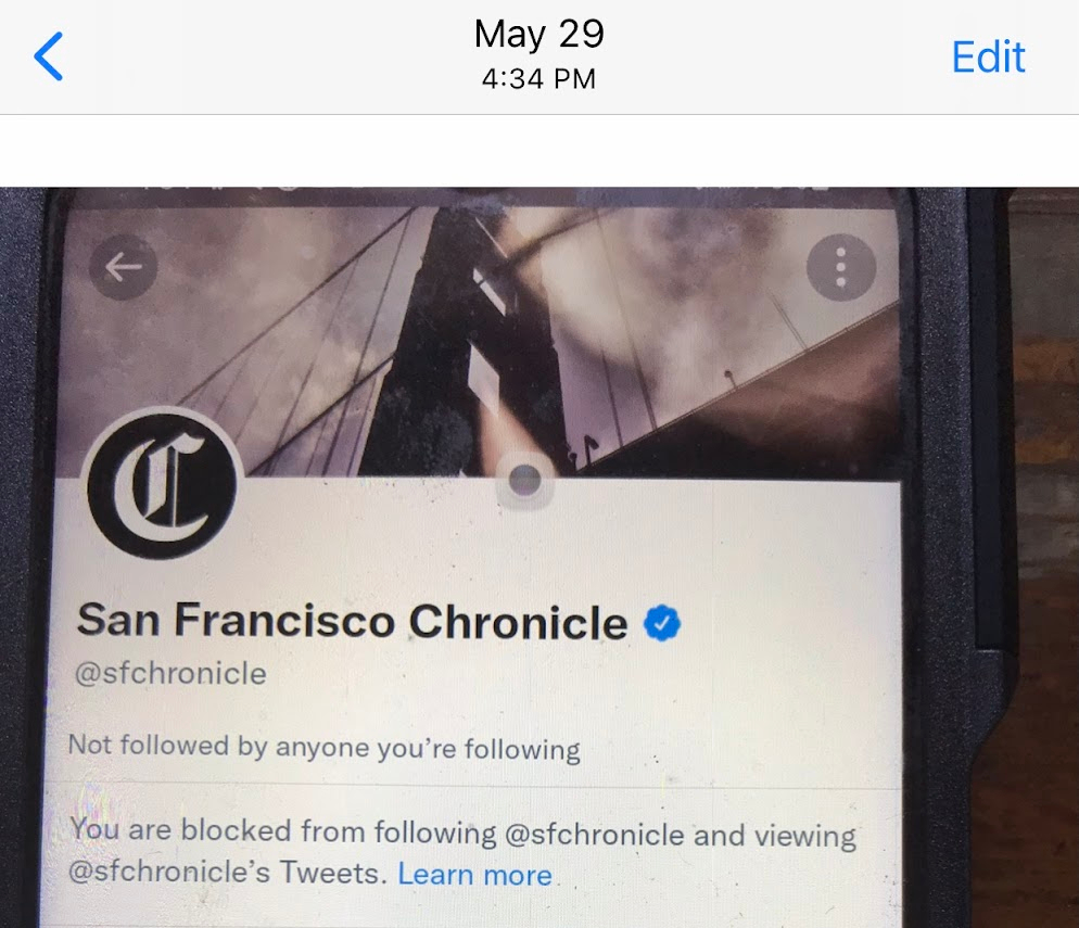 19 weeks since Legacy subscriber arbitrarily blocked from @sfchronicle – Lee's Perspective