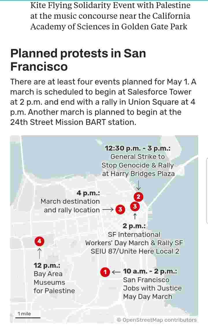 May Day in Golden Gate Park remembering People of Palestine – Lee's ...